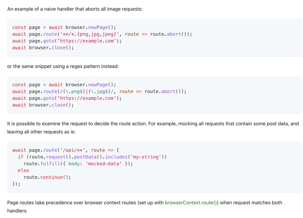 Blocking images in Playwright